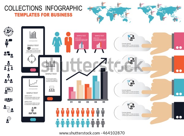 Collection Infographic People Elements Businessvector Illustration ... Collection Infographic People Elements Businessvector Illustration ...
