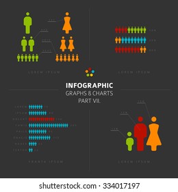 Collection Infographic People Elements Your Documents Stock Vector ...