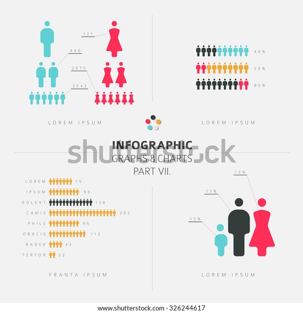 collection of Infographic people elements for your documents and ...