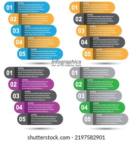 Collection Infographic Template Modern Data Visualization Stock Vector ...