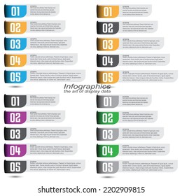 Collection Infographic Template Modern Data Visualization Stock Vector ...