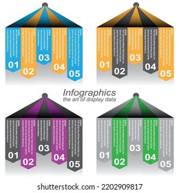 Collection Infographic Template Modern Data Visualization Stock Vector ...