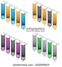 Collection Infographic Template Modern Data Visualization Stock Vector ...