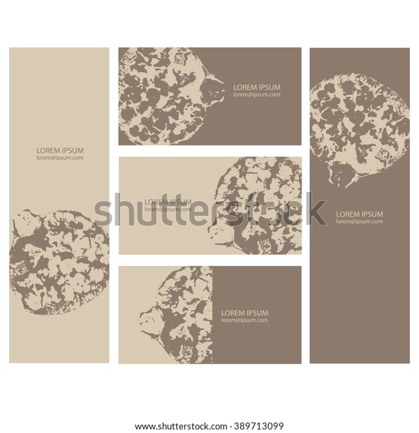 Collection Invitation Cards Imprint Garnet Stock Vector (Royalty Free ...