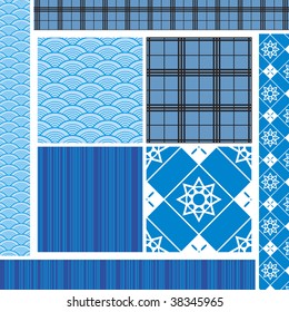 Collection Japanese Traditional Design Patterns Stock Vector (Royalty ...