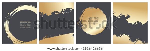Collection Labels Cards Vector Illustration Set Stock Vector (Royalty ...