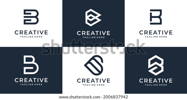 Collection Letter B Creative Business Corporate Stock Vector (Royalty Free) 2006837942 ...