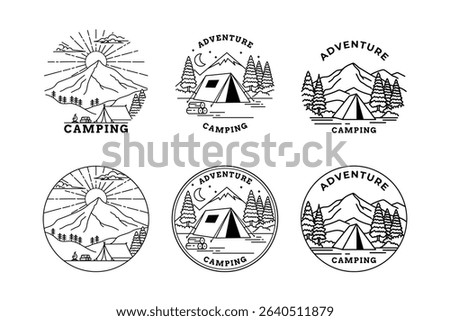 Black And White Camping Clipart | Free download on ClipArtMag