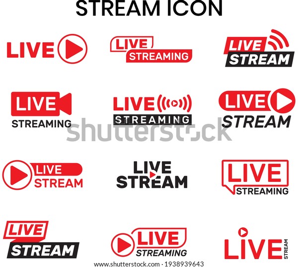 Colección del logotipo de streaming en: vector de stock (libre de ...