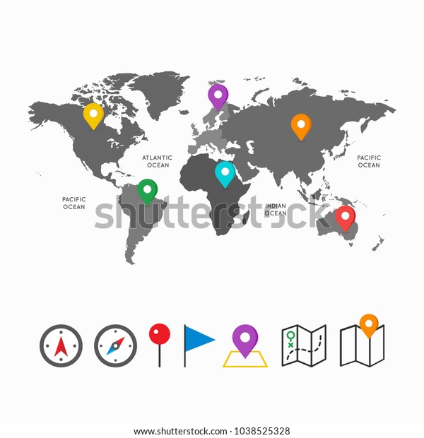 Collection Location Equipment Premium Design On Stock Vector (Royalty ...