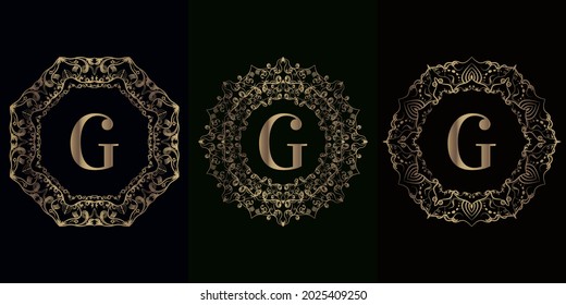 Collection Logo Initial G Luxury Mandala Stock Vector (Royalty Free ...