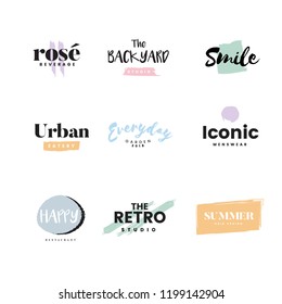Collection Logos Branding Vector Stock Vector (Royalty Free) 1199142904 ...