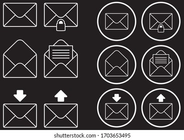 Collection Mail Icon Illustrations Stock Vector (Royalty Free ...