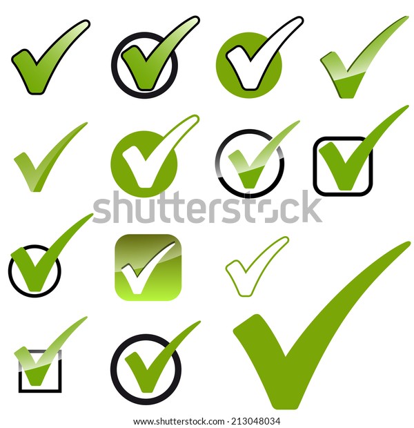 Collection Many Different Green Hooks Vector Stock Vector (Royalty Free ...