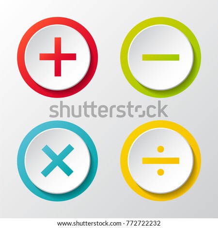 Collection Math Symbols 3 D Buttons Vector Stock Vector (Royalty Free ...