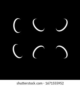 Collection Minimal Black Ring Logo Icon Stock Vector (Royalty Free ...