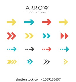Collection Modern Arrows Flat Design Vector Stock Vector (Royalty Free ...