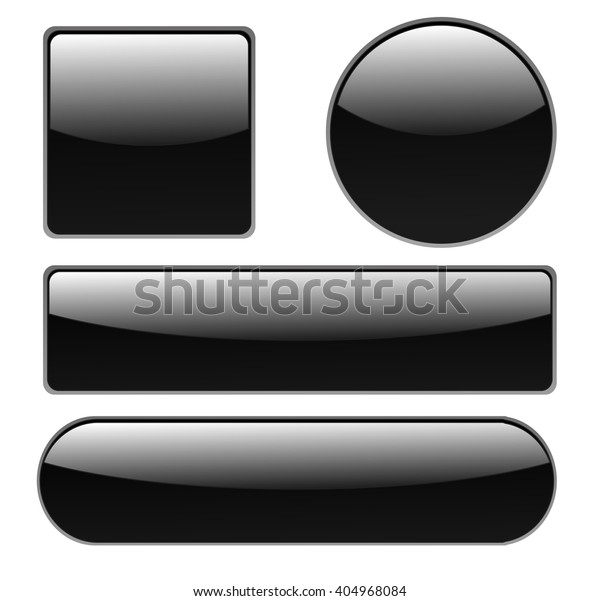 Collection Modern Glossy Buttons Different Shapes Stock Vector (Royalty ...