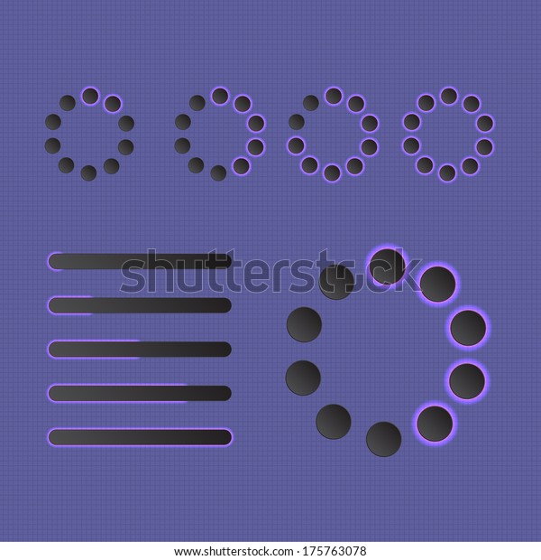 Collection Modern Glowing Preloaders Progress Loading Stock Vector ... Collection Modern Glowing Preloaders Progress Loading Stock Vector ...