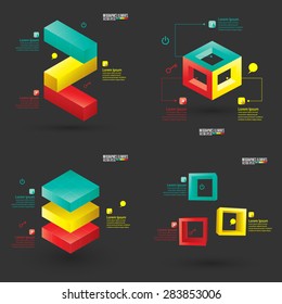 Geometry Infographics Template Vector Stock Vector (Royalty Free) 146340953