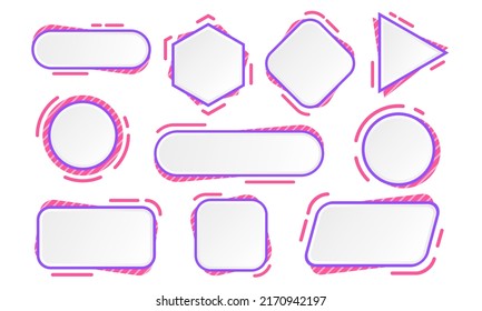 Collection Modern Labels Design Stock Vector (Royalty Free) 2170942197 ...