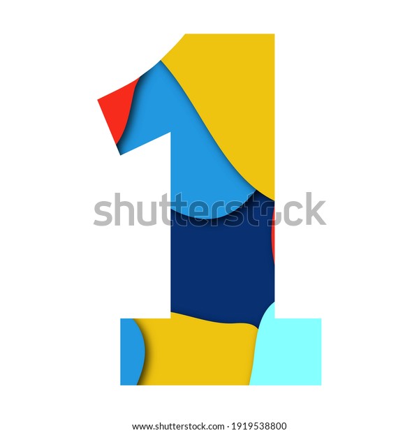 Collection Number Illustrations 1 One Symbol Stock Vector (Royalty Free ...