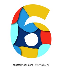Collection Number Illustrations 6 Six Symbol Stock Vector (Royalty Free ...