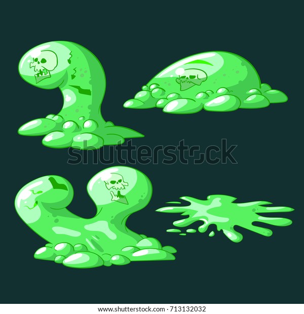 Collection Ooze Slime Alien Cartoon Monster Stock Vector (Royalty Free ...