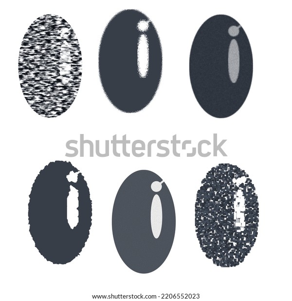 Collection Ovals Letter On Inside Different Stock Vector (Royalty Free ...
