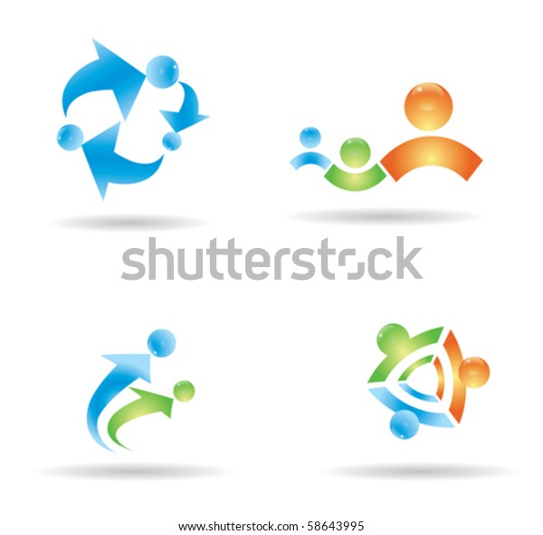 Collection People Icons Stock Vector (Royalty Free) 58643995 | Shutterstock