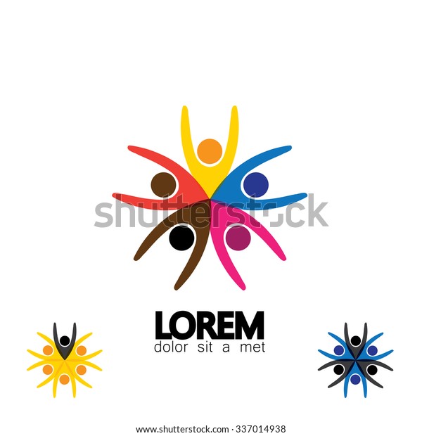 Collection People Icons Circle Vector Concept Stock Vector (Royalty ...