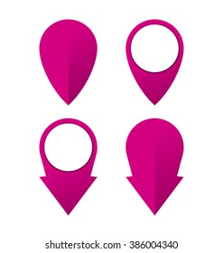 Collection Pinpoint Icons Logo Map Applications Stock Vector (Royalty ...