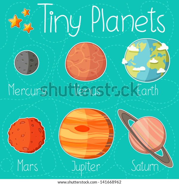 Collection Planet Stickers Form Mercury Saturn: เวกเตอร์สต็อก (ปลอดค่า ...