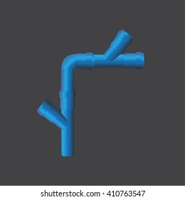 Collection Plumbing Pipe Various Angles Stock Vector (Royalty Free ...