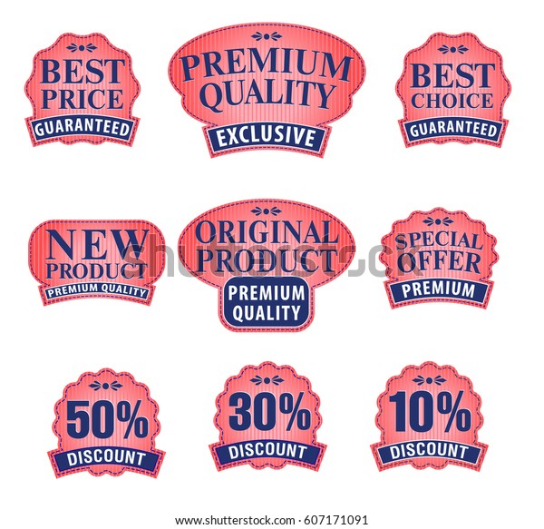 Collection Premium High Quality Labels Traders Stock Vector (Royalty ...