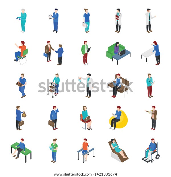 Collection Professional People Characters Stock Vector (Royalty Free ...