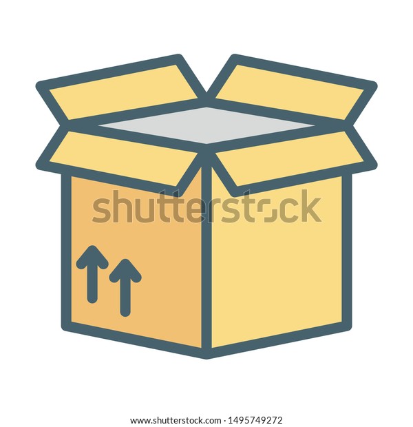 Collection Recycle Brown Box Packaging Open Stock Vector (Royalty Free ...