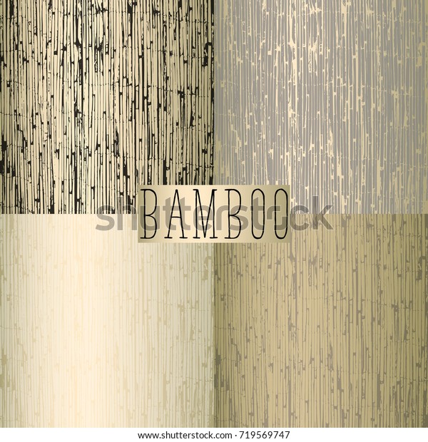 Collection Reed Bamboo Textures Gold Japanese Stock Vector (Royalty ...