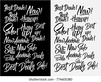 Collection Sales Lettering Stock Vector (Royalty Free) 774605380 ...