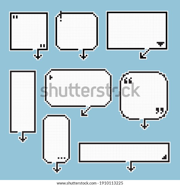 Collection Set Retro Game 8 Bit Stock Vector (Royalty Free) 1910113225 ...