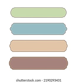 Collection Set Vintage Text Box Retro Stock Vector (Royalty Free ...