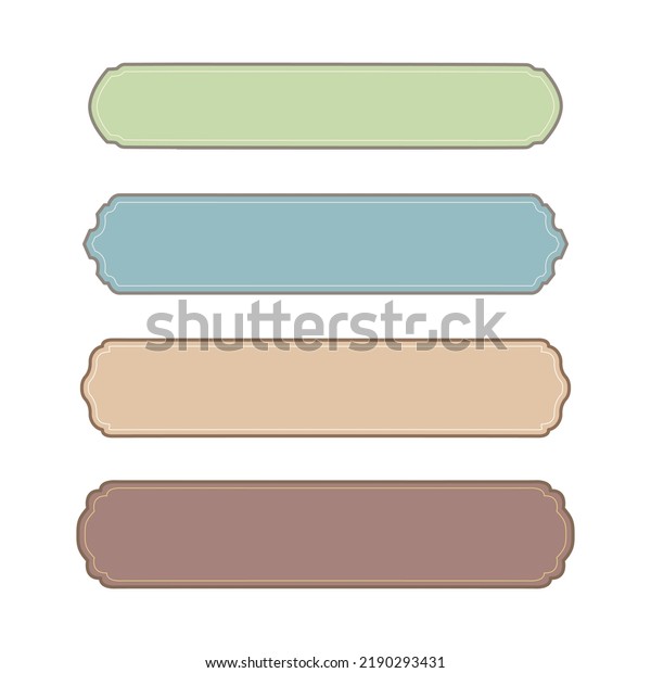 Collection Set Vintage Text Box Retro: เวกเตอร์สต็อก (ปลอดค่าลิขสิทธิ์ ...