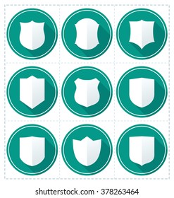 Collection Shield Icon Represent Protection Safety Stock Vector ...