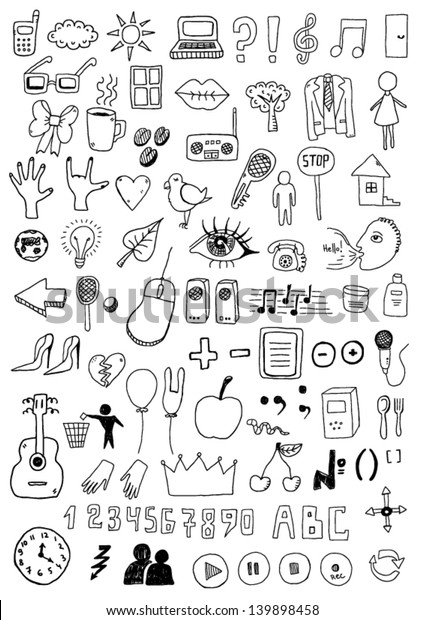 Collection Signs Symbols Stock Vector (Royalty Free) 139898458 ...