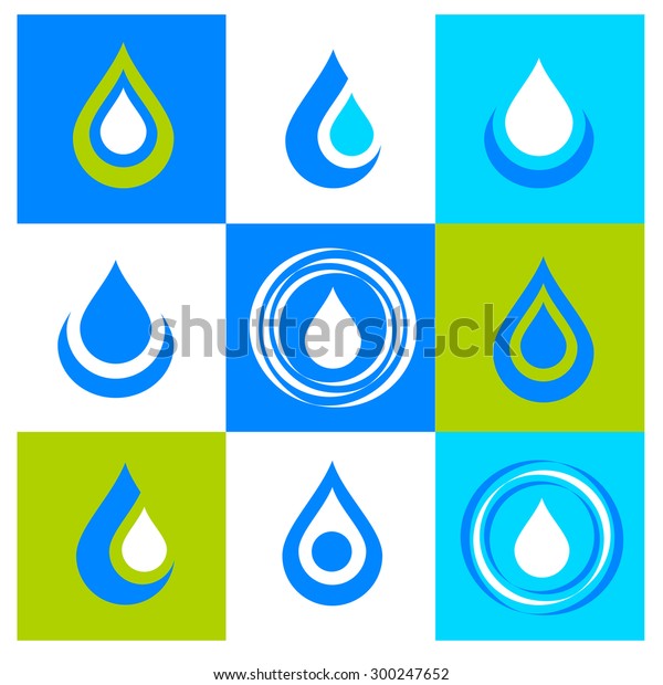 Collection Signs Water Templates Logos Icons Stock Vector (Royalty Free ...