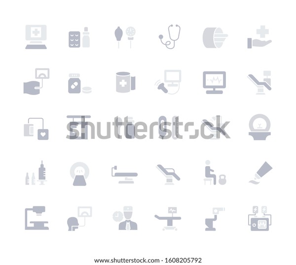 Collection Simple Icons Therapy On White Stock Vector (Royalty Free ...