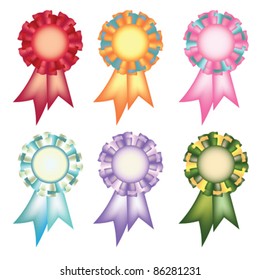 Collection Six Different Designs Cockade Stock Vector (Royalty Free ...
