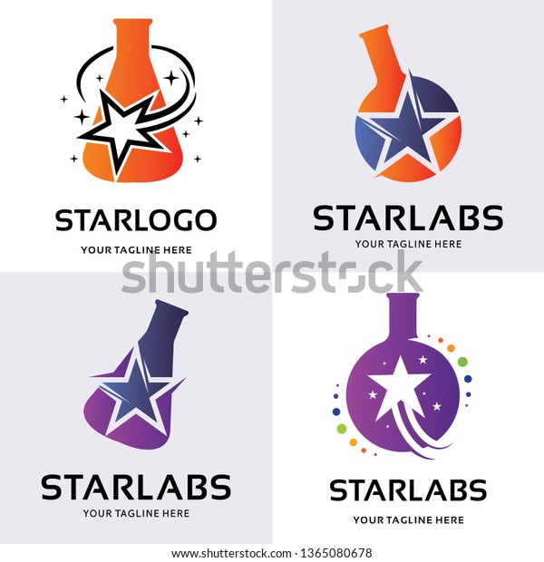 Collection Star Labs Logo Design Template Stock Vector (Royalty Free ...