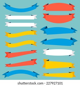Collection Stylish Ribbons Your Design Vector Stock Vector (Royalty ...