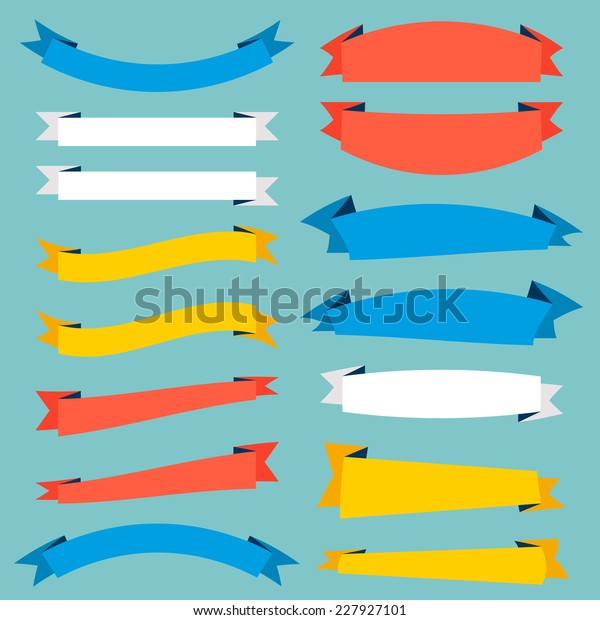 Collection Stylish Ribbons Your Design Vector Stock Vector (Royalty ...